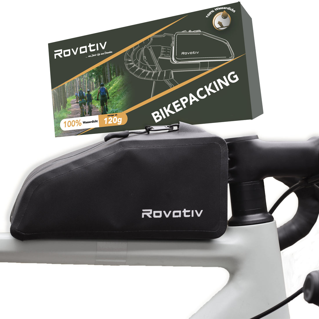 Rovativ® Bikepacking Oberrohrtasche schraubbar [1 Liter] 100% ...